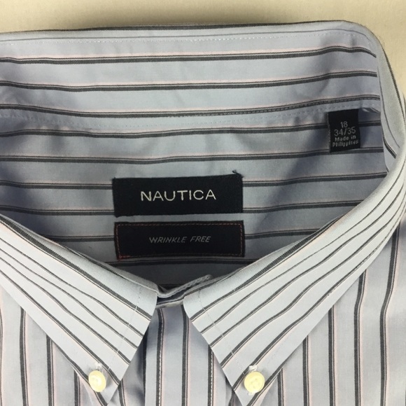 Nautica | Shirts | Nautica Shirt Long Sleeve Blue Pink Stripes | Poshmark
